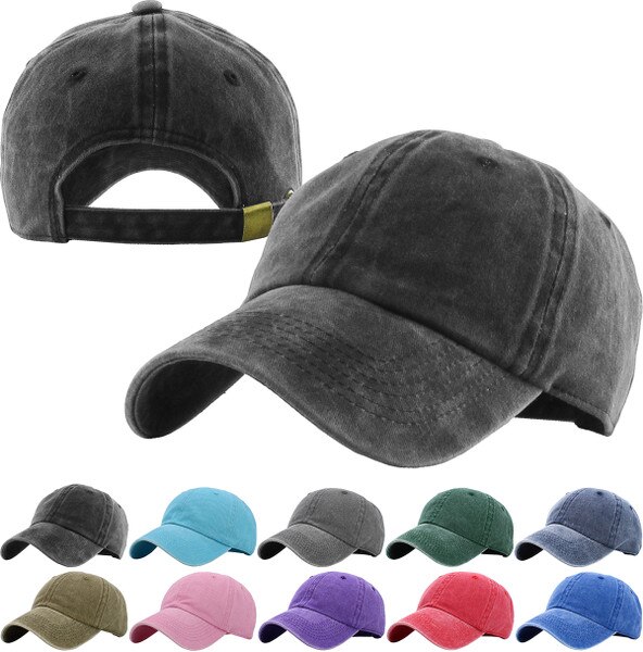 PIGMENT WASHED COTTON BASEBALL CAP ONE SIZE ADJUSTABLE | KBETHOS