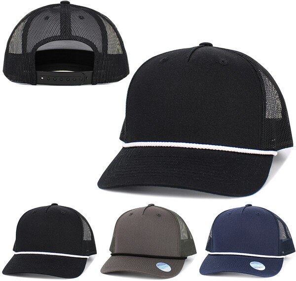 5 Panel Mesh Snapback with Rope | KBETHOS