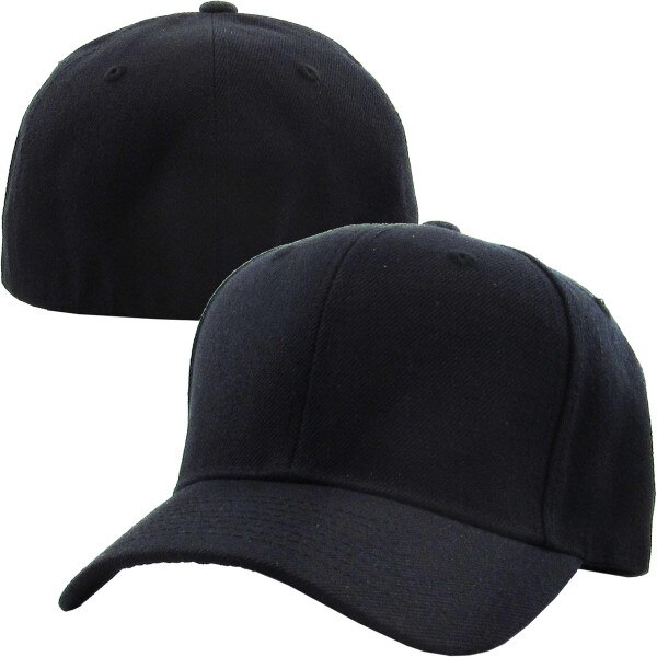 FITTED CURVED VISOR CAP, BLACK | KBETHOS