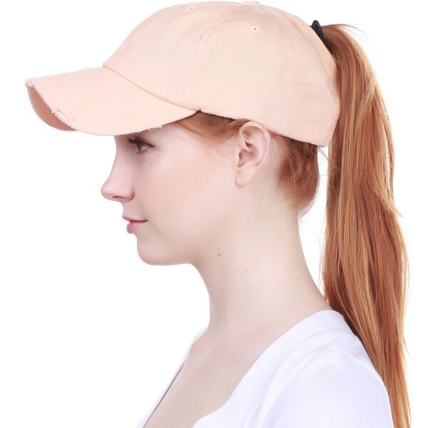 Ponytail Washed Cotton Cap | KBETHOS