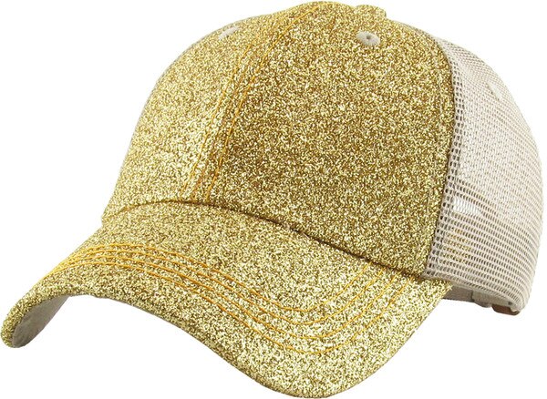 Glitter Meshback Baseball Cap | KBETHOS