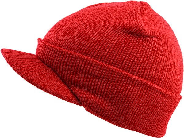 Solid Visor Beanie - Made in USA